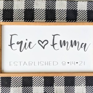 First Names, Personalized Family Sign, Est Sign, Last Name Sign ...