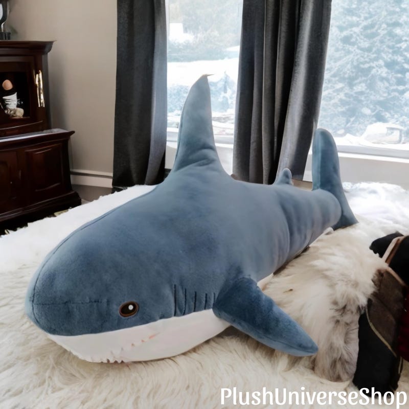 Shark Plush Blue - Etsy UK