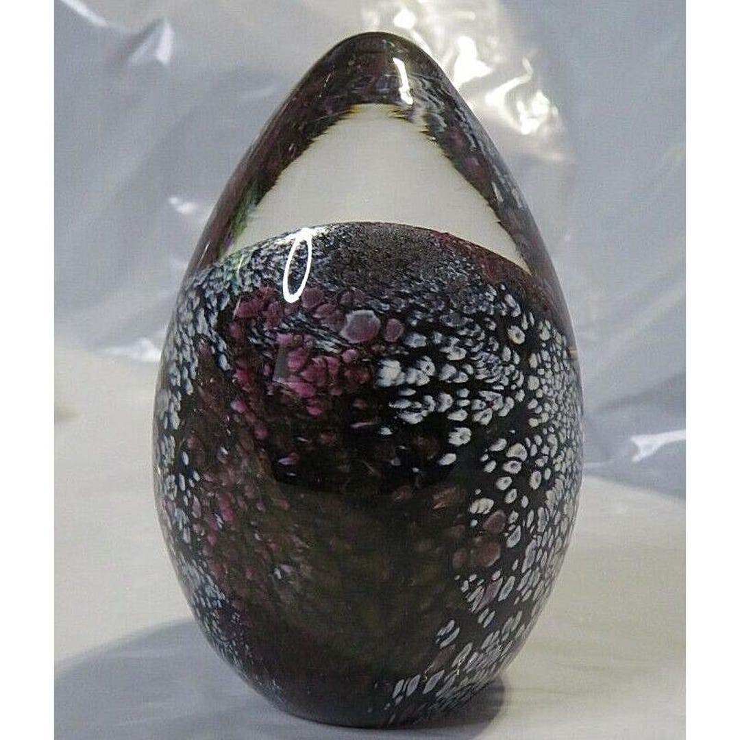 Vintage Mystical Mountain Art Glass Paperweight - Etsy