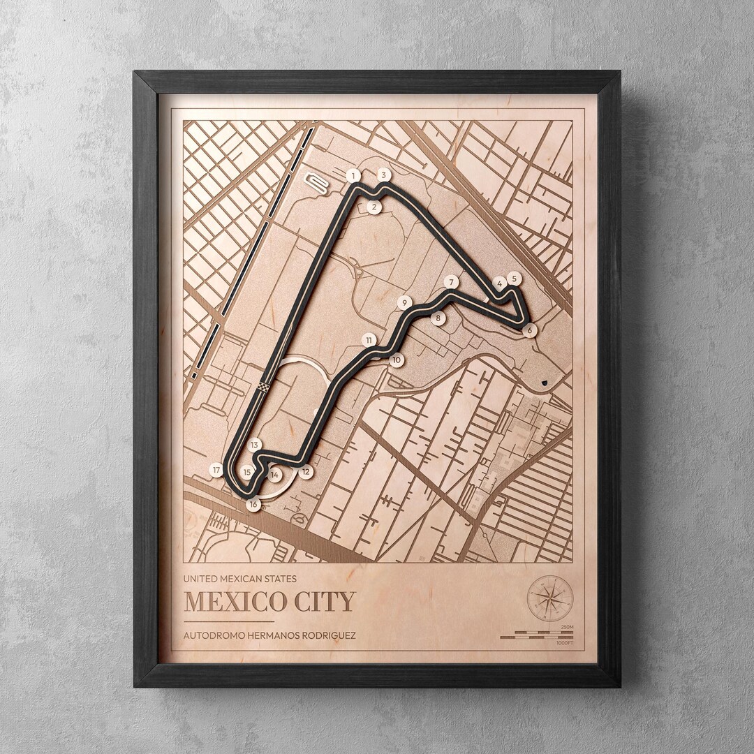 Mexico F1 Circuit Race Track - MEXICO CITY - F1 Gifts Personalised ...