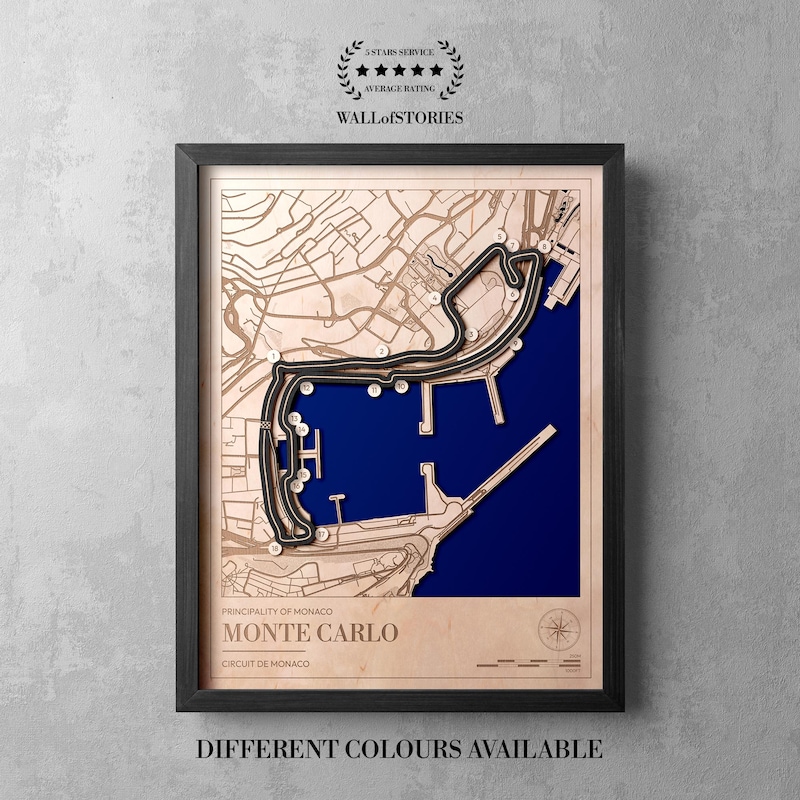 Max Verstappen Monaco Map - Etsy
