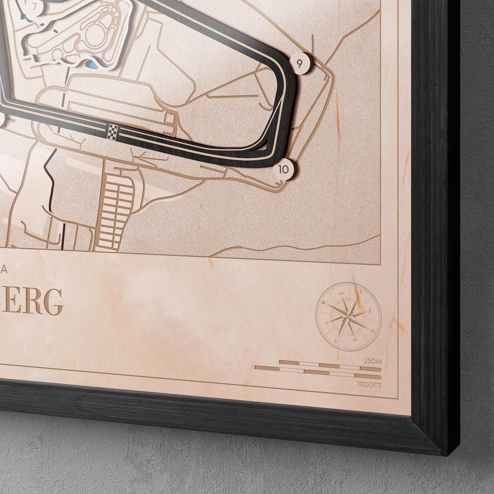 SPIELBERG Wooden Track Map – 3D Racing Wall Art – Austrian Grand Prix ...