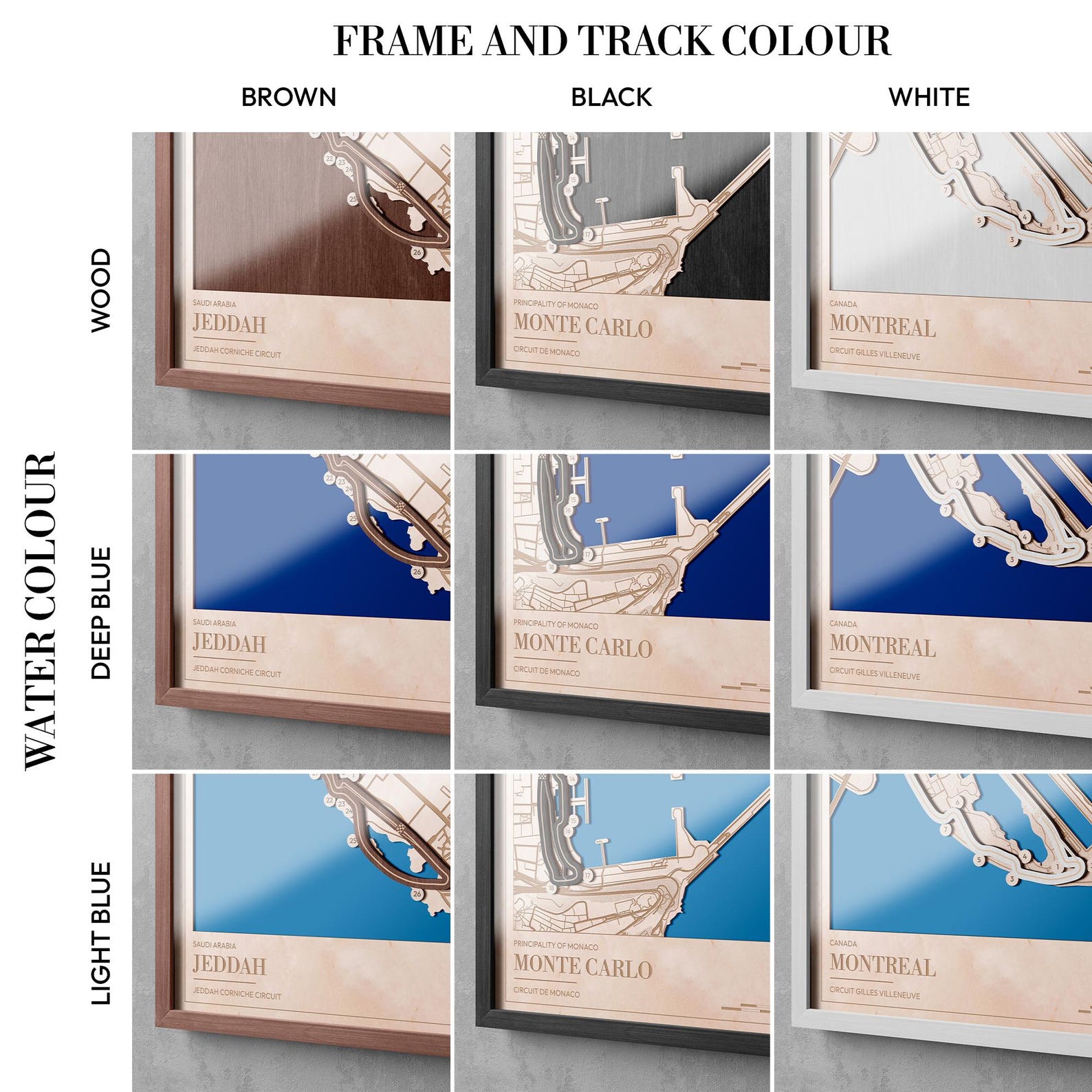 LUSAIL Race Track Wall Art – Personalized Wooden Circuit Map – Qatar ...