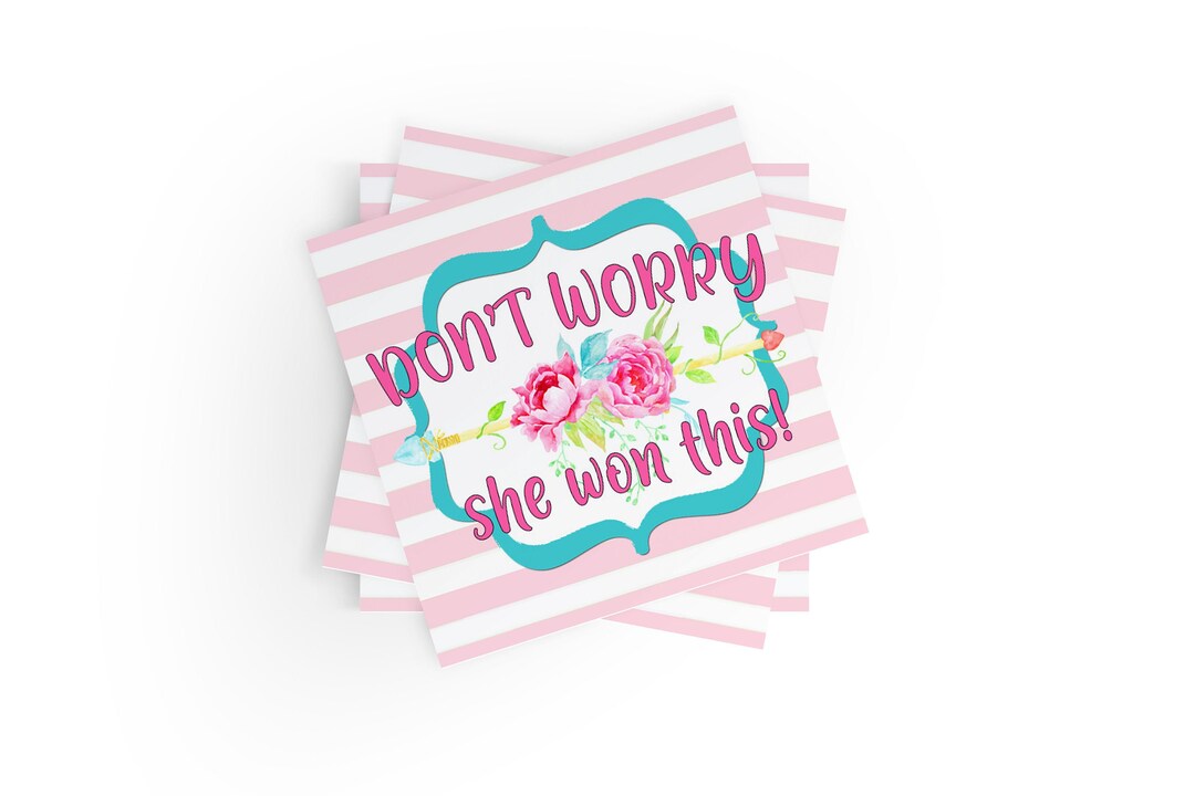 100 Don't Worry She Won This Stripes Stickers, Small Business, Thank ...