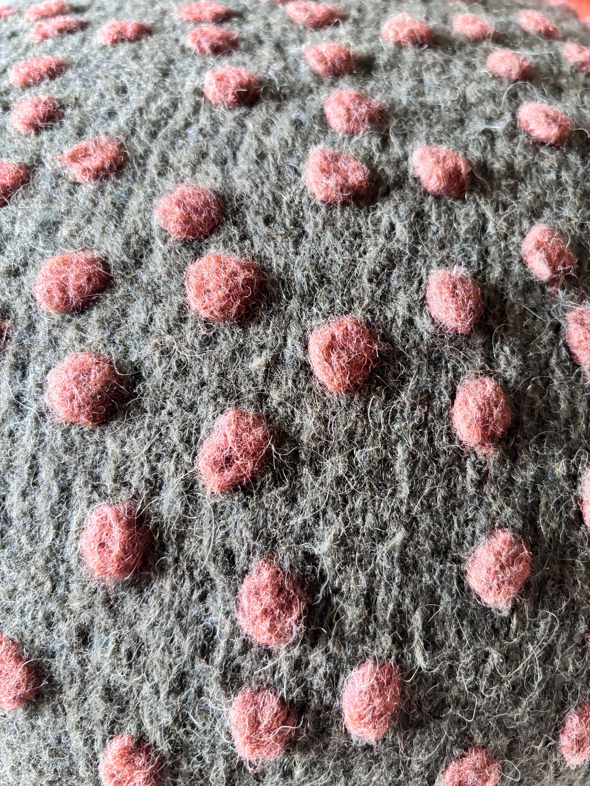Dotted Wool Fabric Samples for Mushroom Ottomans in Sedona, Sequoia ...