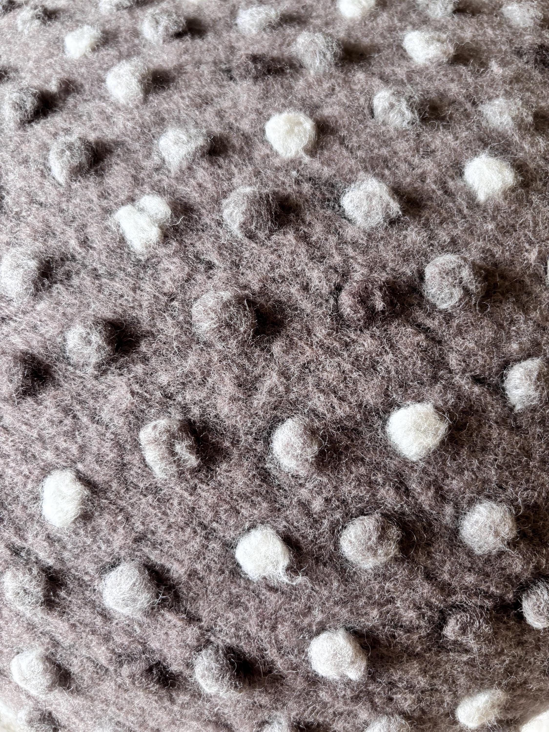 Dotted Wool Fabric Samples for Mushroom Ottomans in Sedona, Sequoia ...