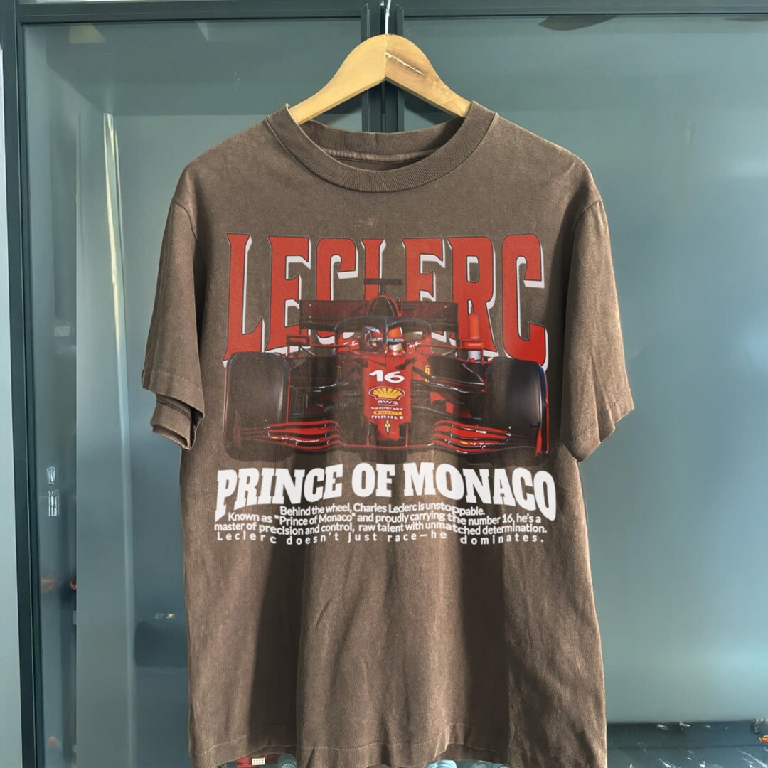 Charles Leclerc Prinz von Monaco T-Shirt, Vintage F1 Leclerc Hemd ...