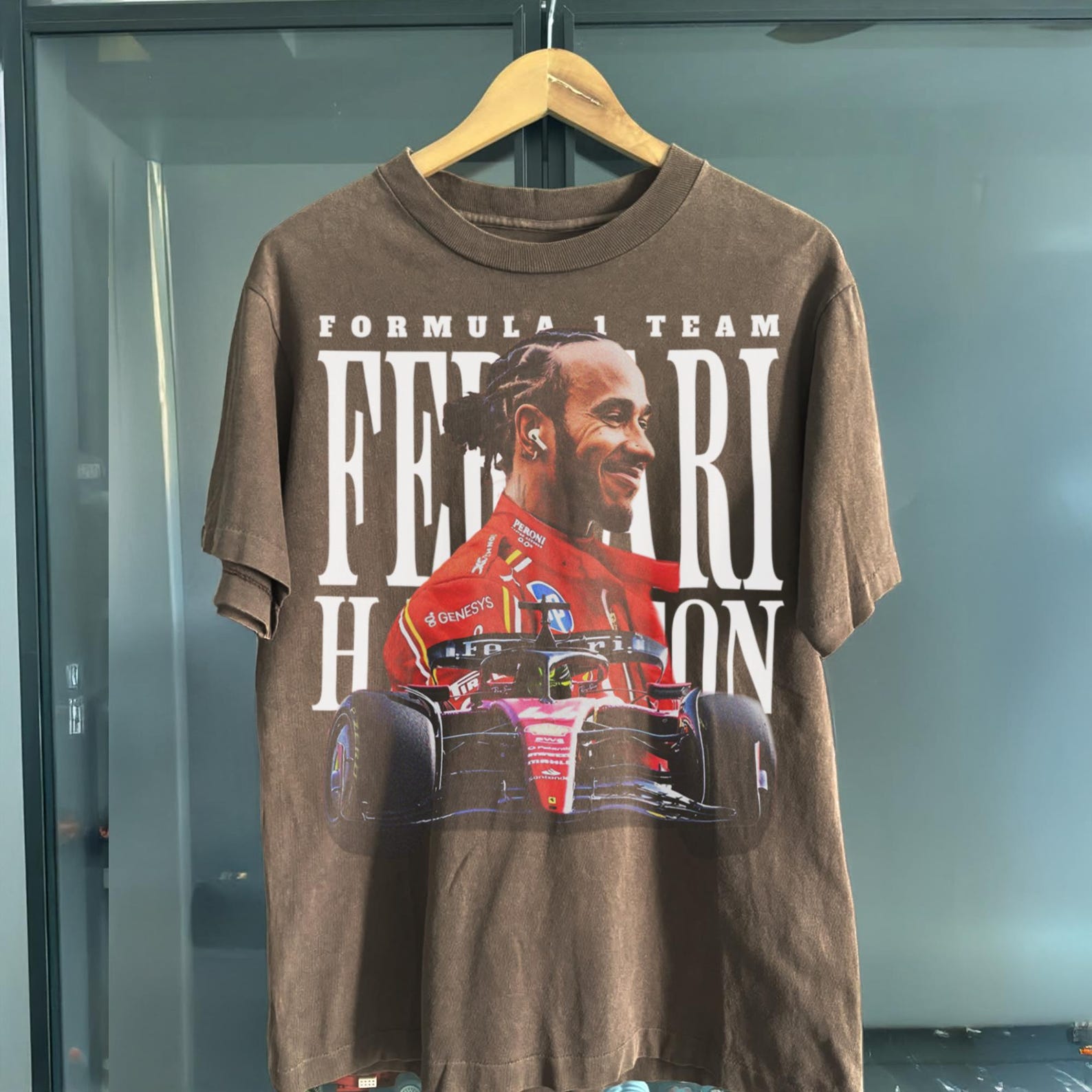 Lewis Hamilton Ferrari F1 T-shirt, Vintage Hamilton F1 Graphic Tee ...