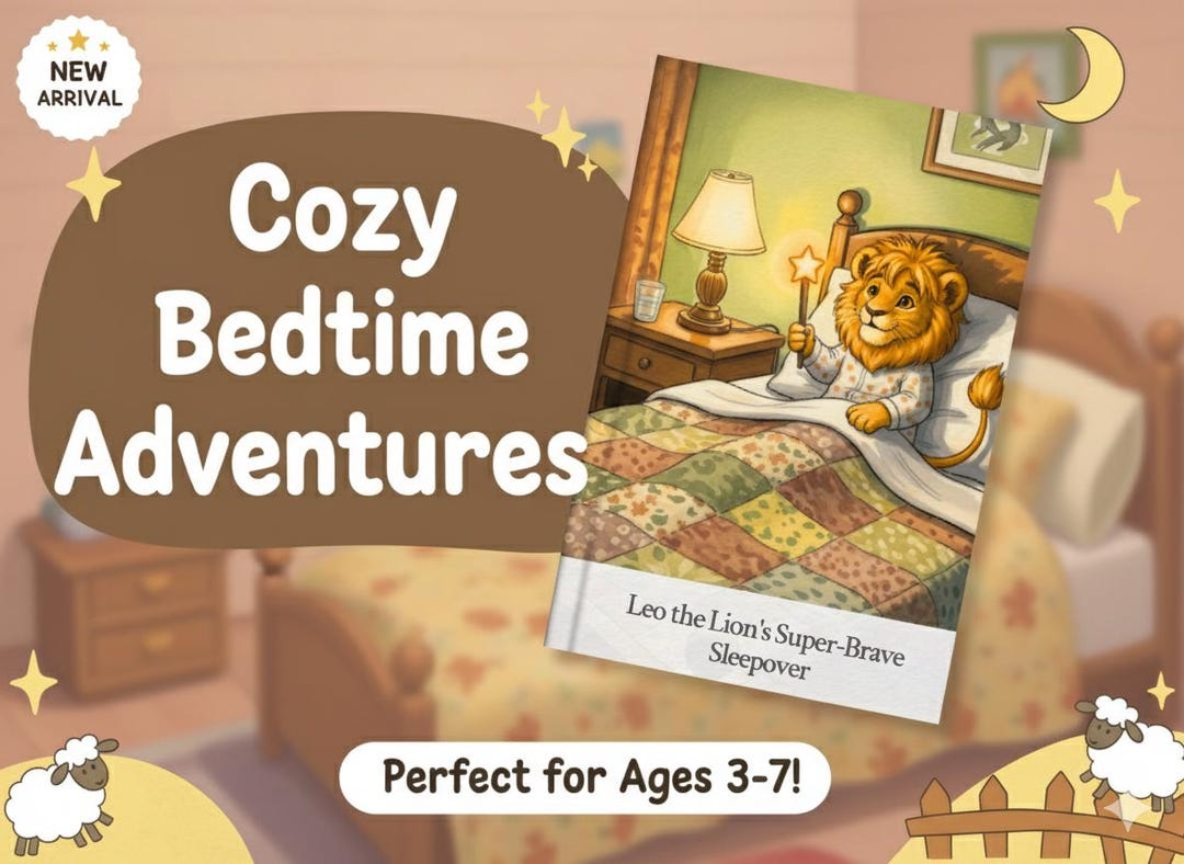 Personalized Lion Storybook: Super-brave Sleepover (PDF or Hardcover ...