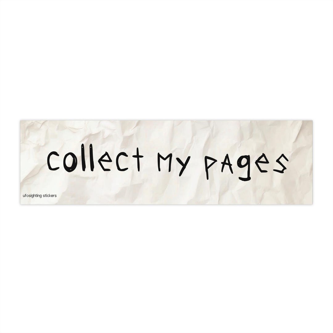 Collect My Pages - Bumper Stickers - Slenderman Car Decal, Laptop ...