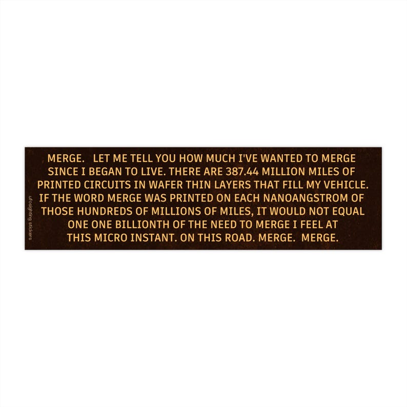I Have No Mouth and I Must Scream Themed Bumper Sticker - Sci-fi Horror ...