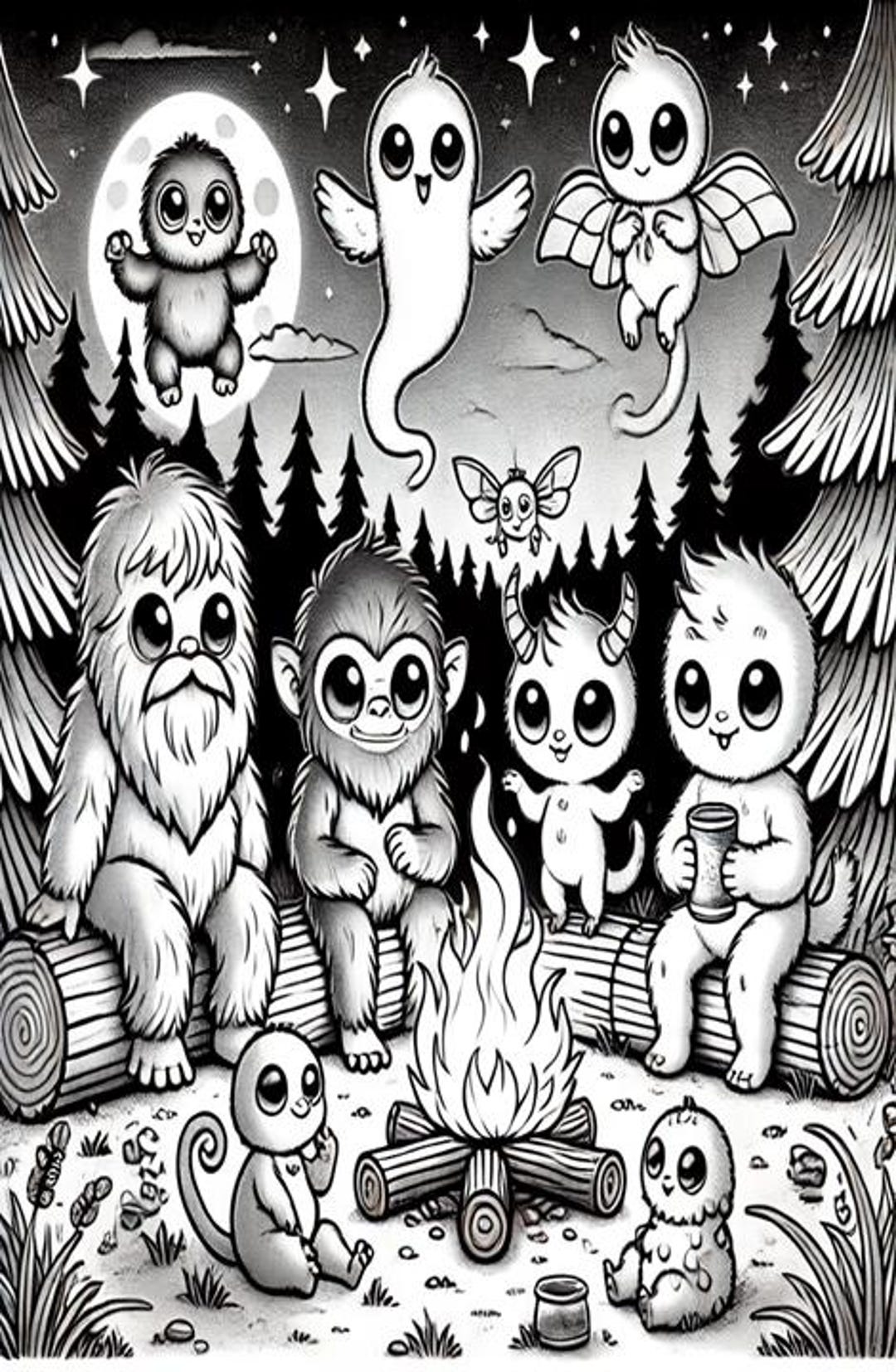 Cryptid Cuties: My First Cryptid Coloring Book (for All Ages) - Etsy