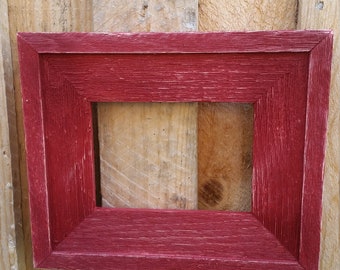 Red Wood Frame | Etsy