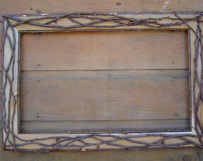 Rustic Cedar Twig Picture Frame - Etsy