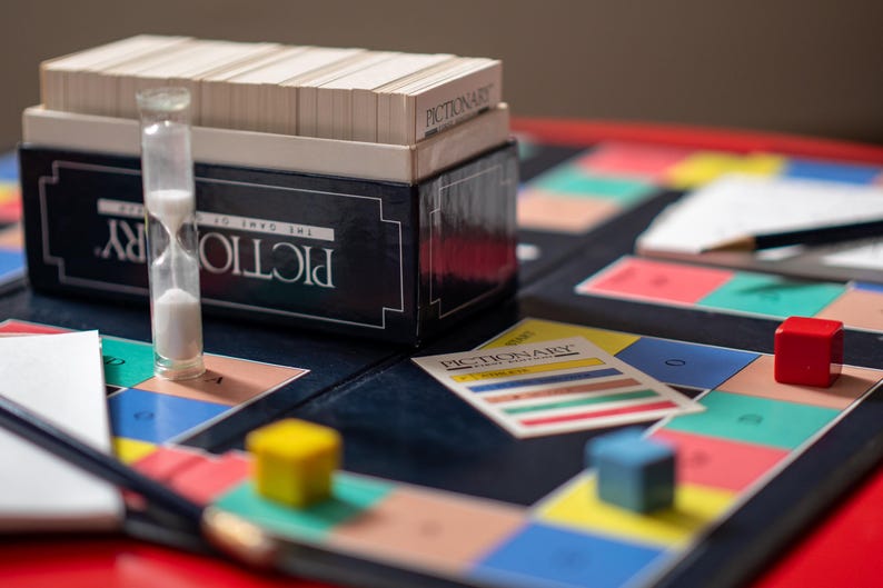 Pictionary Game Board Digital Print – Classic Drawing Game Wall Art ...