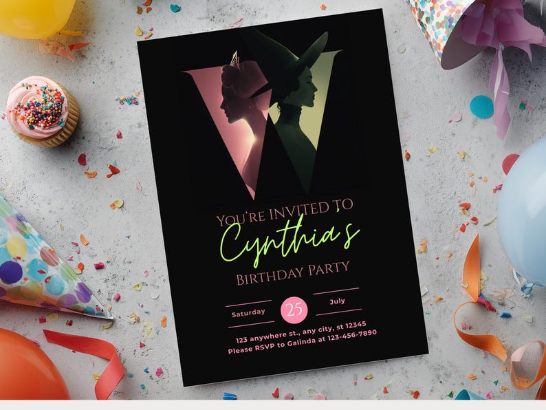 Musical Theatre Birthday Party Invitation, Opening Night Party Invite ...