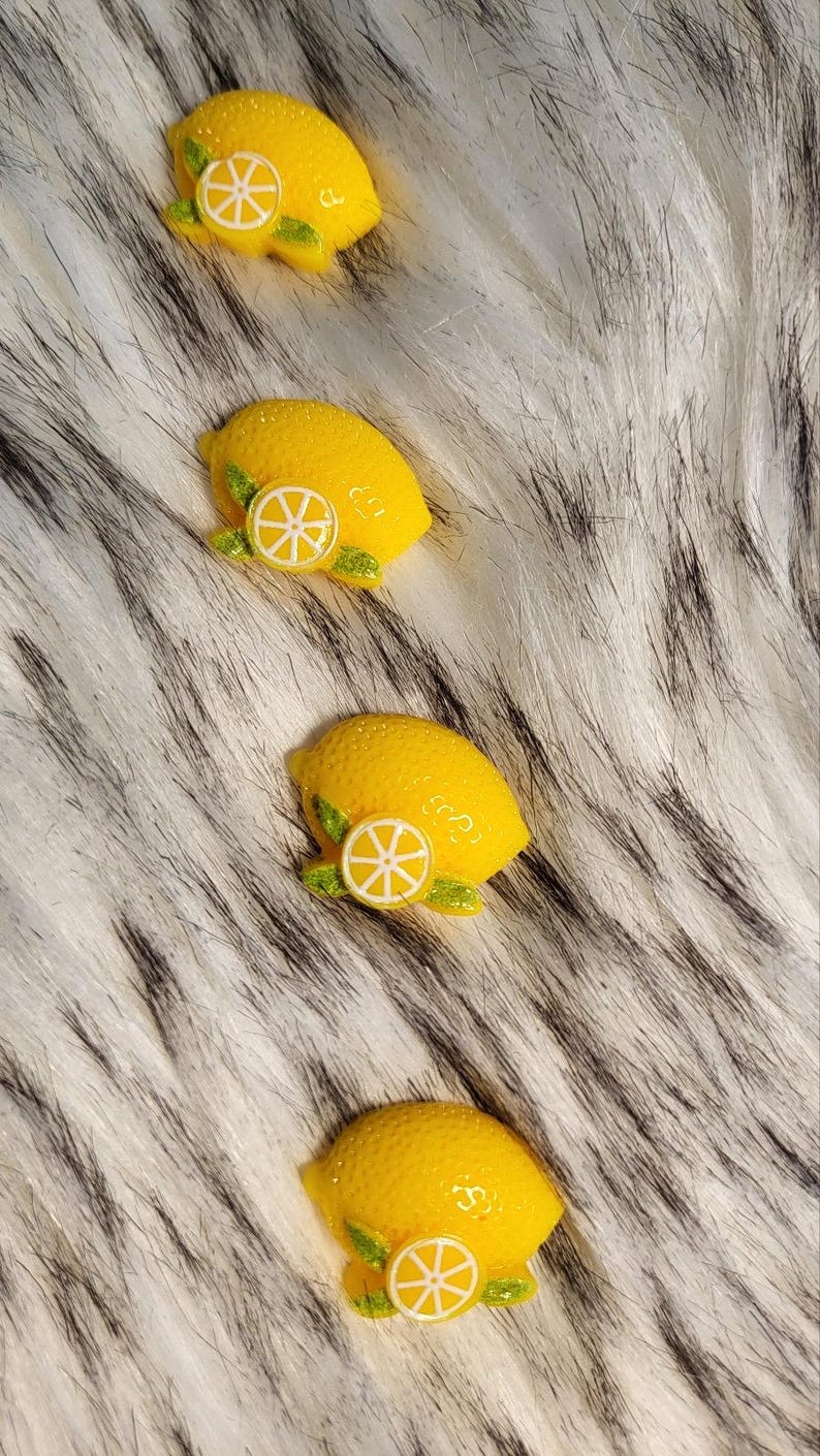 Lemon Refrigerator Magnets: Office & Stationery Decor, Set of 6 - Etsy