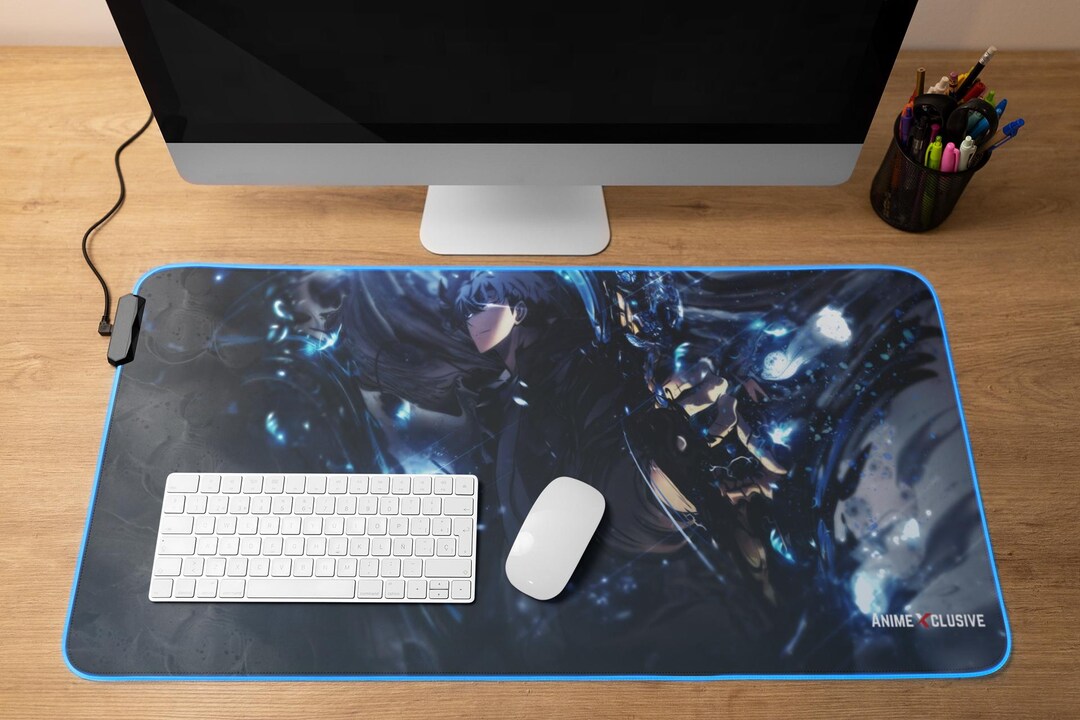 Sung Jinwoo Mouse Pad Anime Solo Leveling Gaming Playmat Shadow Monarch ...