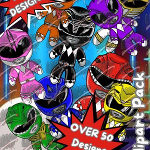 Power Rangers Clipart, Fanart, Chibi Character, Digital Download, Png ...