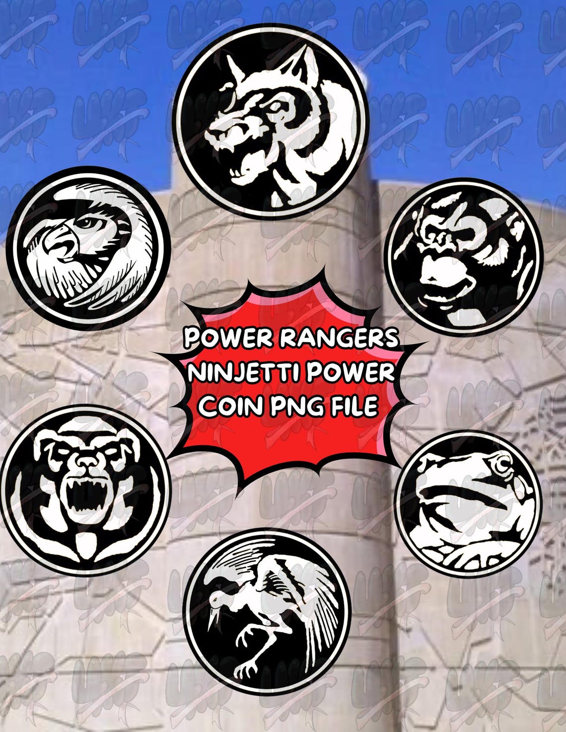 Power Rangers Ninjetti Power Coin Digital File | PNG Instant Download ...