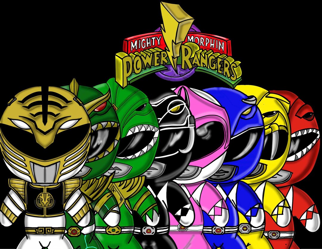 Mighty Morphin Power Rangers Dtf Shirt Designs Clip Art Birthday Gift ...