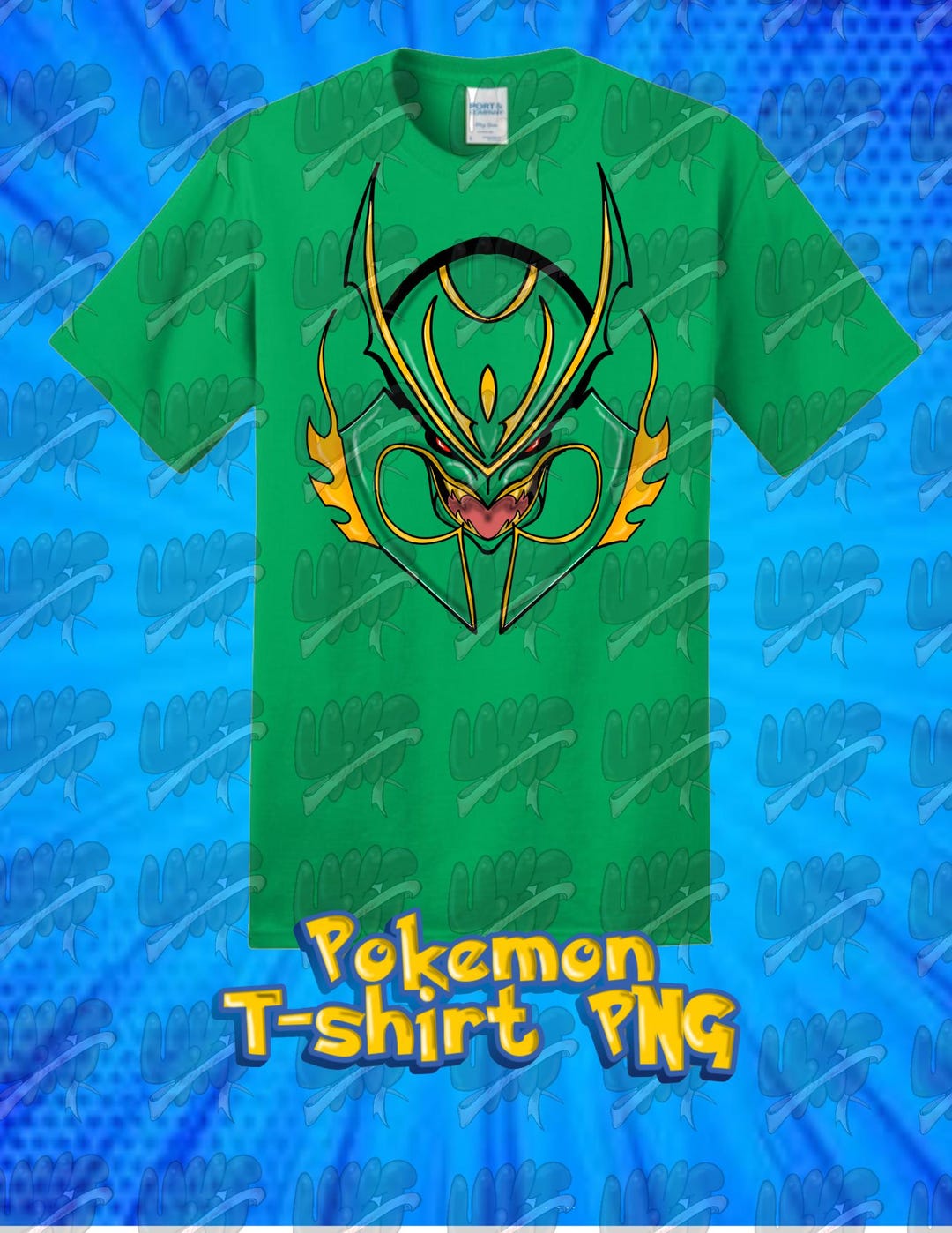 Pokemon Sublimation Design PNG Digital Download– Custom Mega Rayquaza T ...