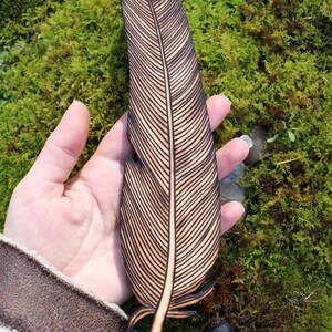 Wooden Feather Wall Hanging - Wood Burned FEATHER - Boho Wall Decor ...