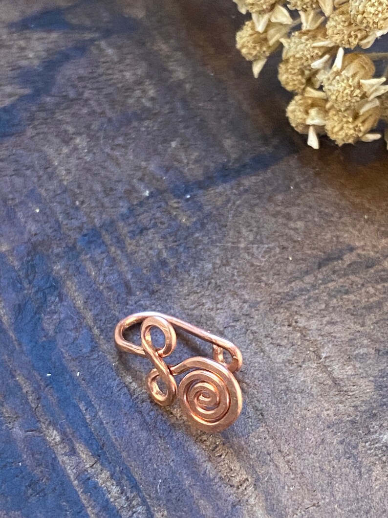 Hammered Copper Unalome Nose Cuff Faux Nose Ring Made to | Etsy