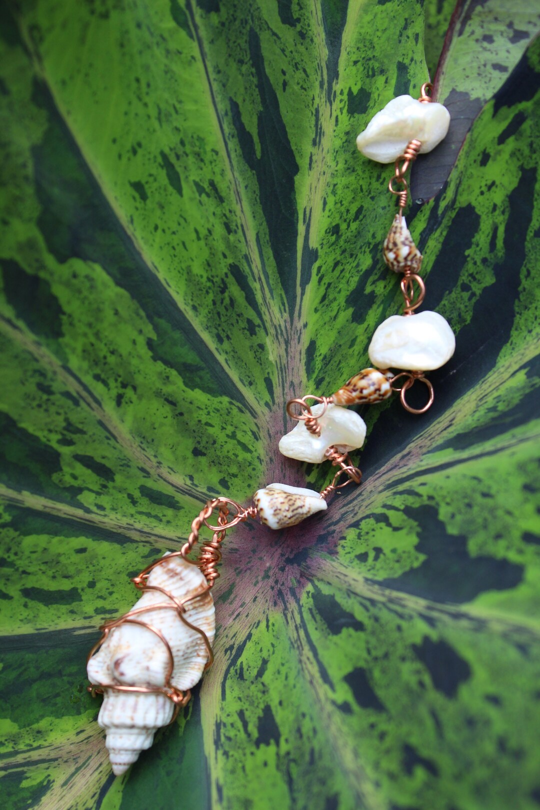 Sea Shell and Copper Pendulum- Handmade Wire Wrapped - Dowsing Tool for ...