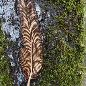 Wooden Feather Wall Hanging - Wood Burned FEATHER - Boho Wall Decor ...