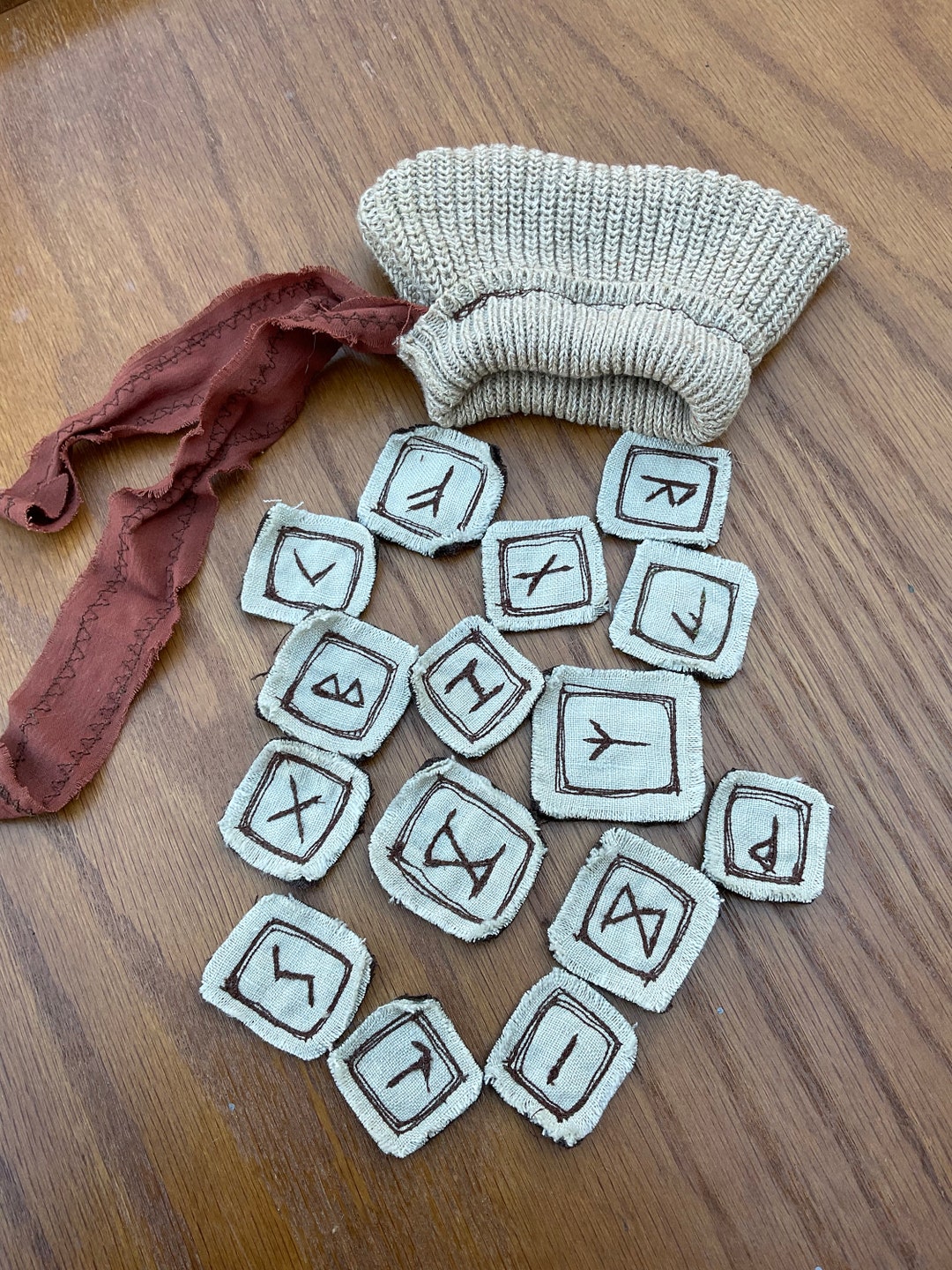 Linen Cloth Rune Set, Viking Runes for Divination and Intuition ...