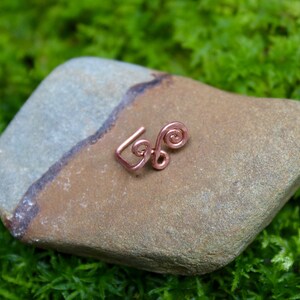 Hammered Copper Unalome Spiral Nose Stud - L-shape Piercing - 20gauge ...