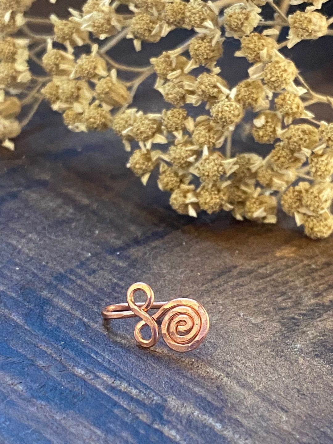 Hammered Copper Unalome Nose Cuff - Faux Nose Ring - Made to Order - Etsy