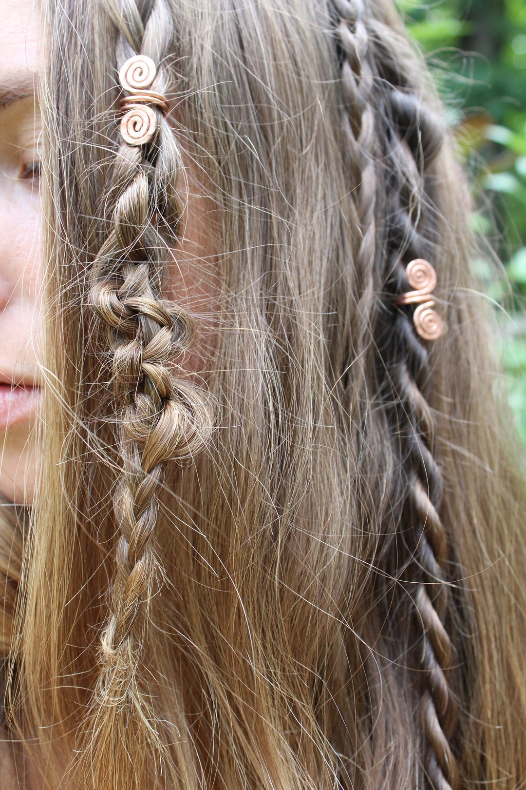 Hammered Copper Hair Cuff - Hair Accessory for Locks and Braids ...