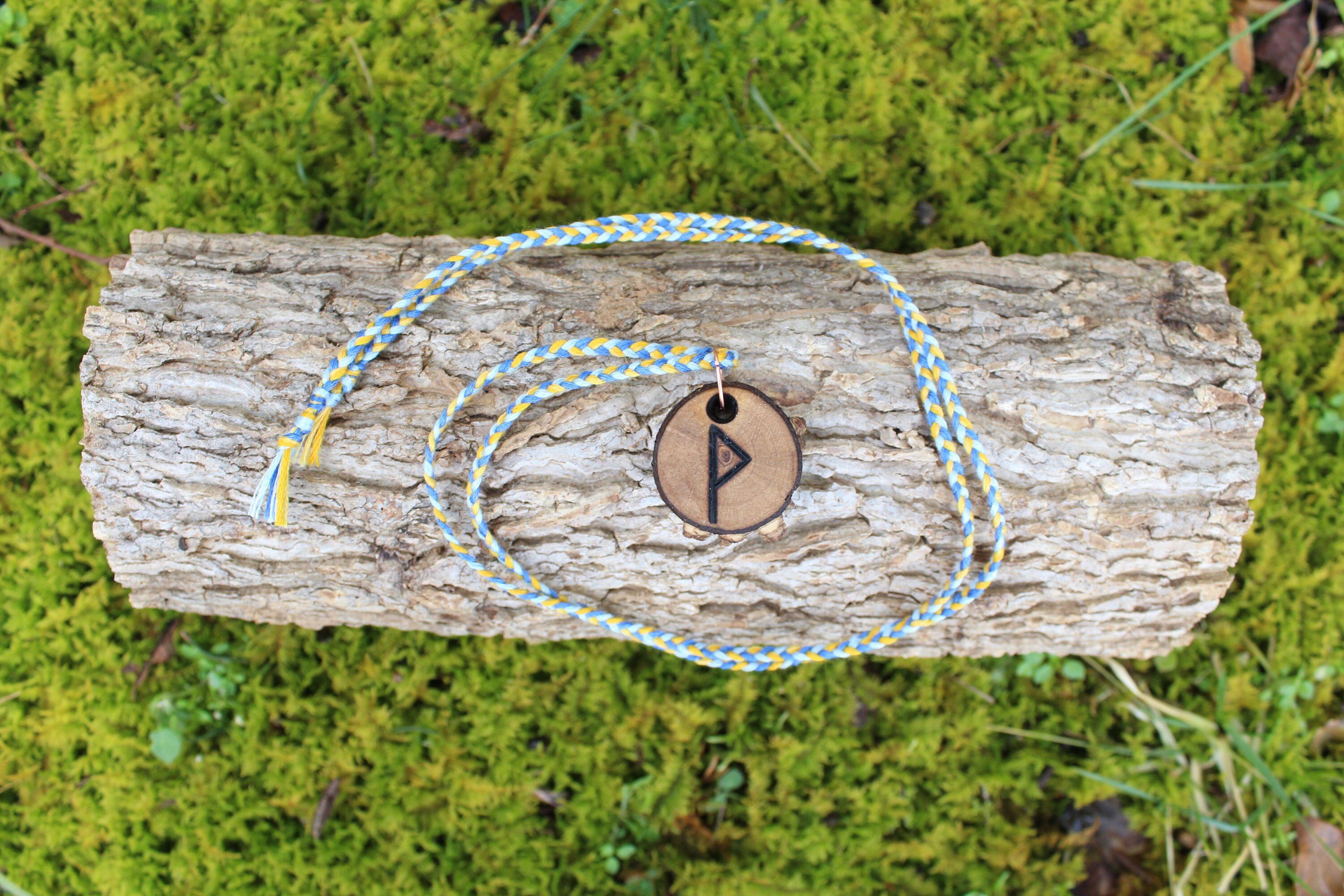 Rune JOY Talisman WUNJO Wood Burned Branch Necklace - Etsy UK