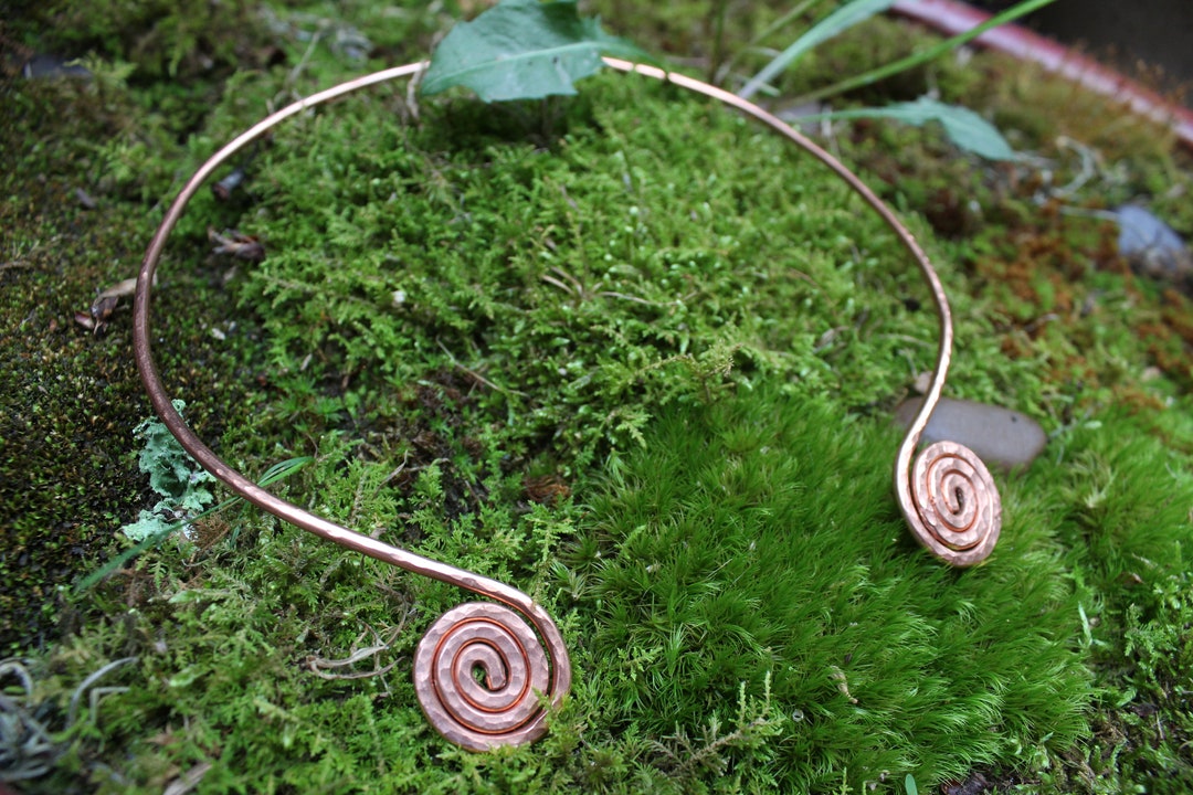Hammered Copper Torque Necklace - Viking and Celtic Style | Made to ...