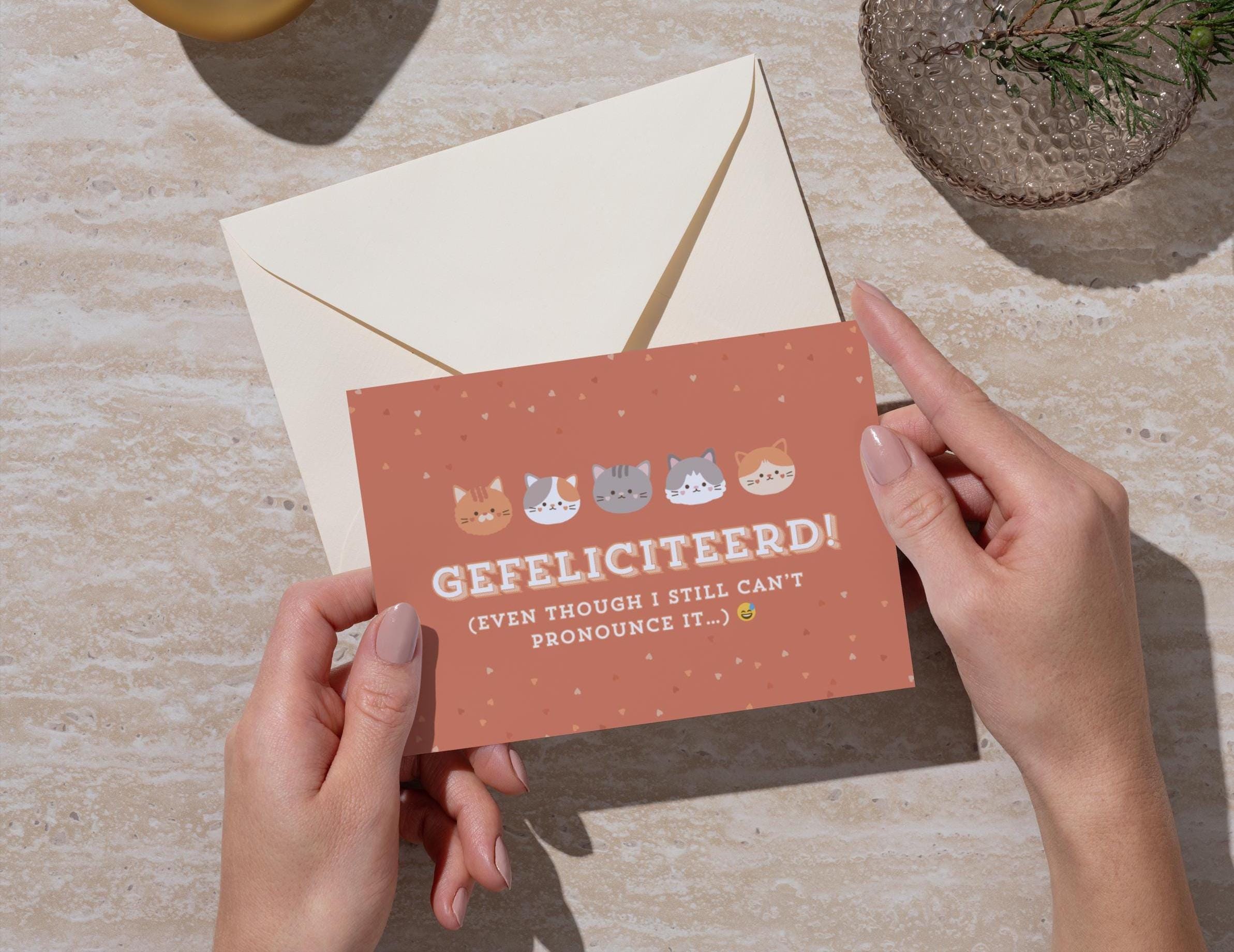 Funny Dutch Congrats Card: Gefeliciteerd Greeting - Etsy