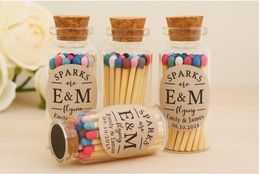 Custom Wedding Match Bottles - Etsy