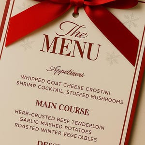 Christmas Menus - Etsy
