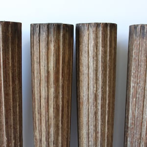 Four Antique Wood Posts Table Legs Fluted Chunky Architectural Salvage ...