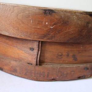Large Vintage Wood Round Box W/ Lid Rustic Primitive Supply Storage - Etsy
