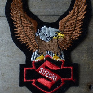 8 Vintage Eagle Patch Suzuki Motorcycle Harley NOS Supplies Jacket ...