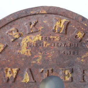 Vintage Cast Iron Water Meter Cover Grate Antique Clark Meter Box Round ...