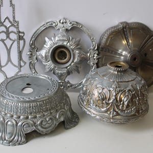 Lot 5 Vintage Lighting Parts Architectural Salvage Decorative Lamp ...