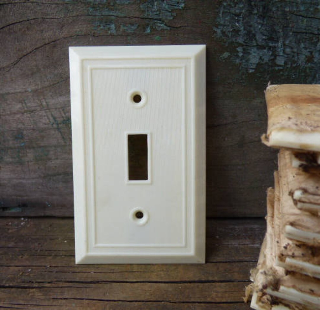 12 Vintage Light Switch Covers Tumbler Plates Ivory off White Cream ...