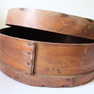 Large Vintage Wood Round Box W/ Lid Rustic Primitive Supply Storage - Etsy