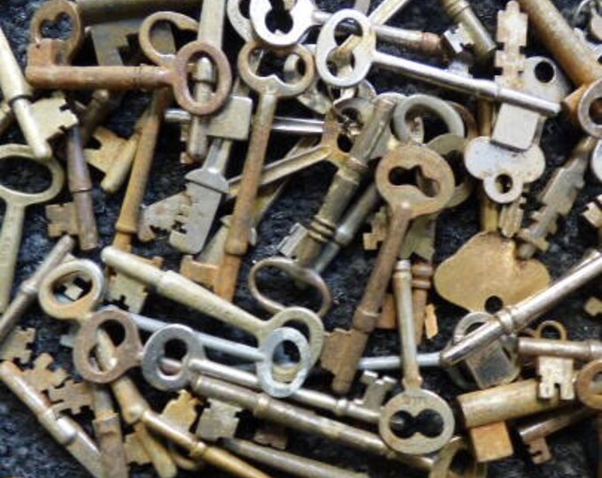 Vintage Skeleton Key Door Cabinet Lock Antique Hardware Salvage Jewelry ...