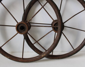 Vintage RUSTIC CART WHEELS, Your Choice, Wood or Ironspokes, Early ...