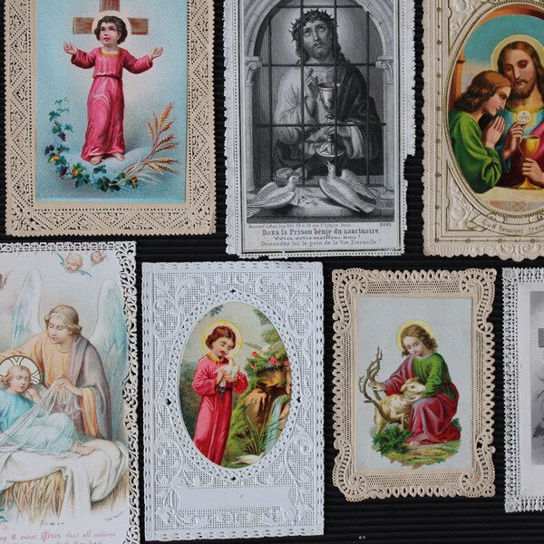 Lace Holy Card - Etsy