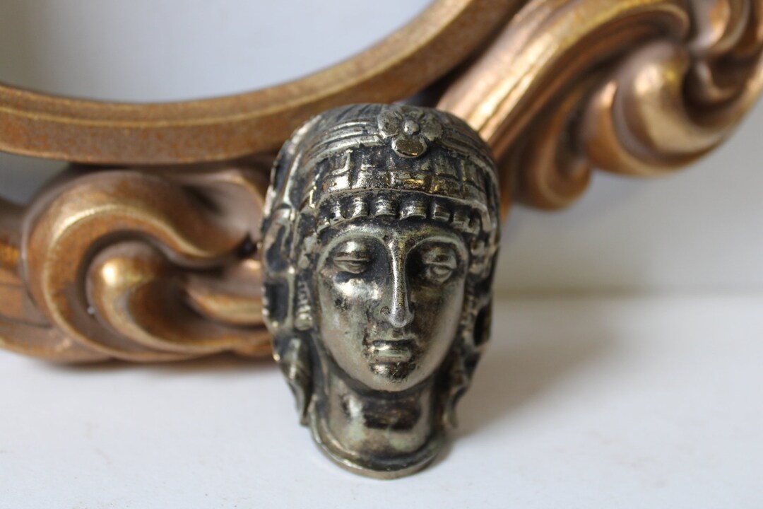 Vintage Applique Ormolu Woman Face Embellishment Neoclassical Victorian ...